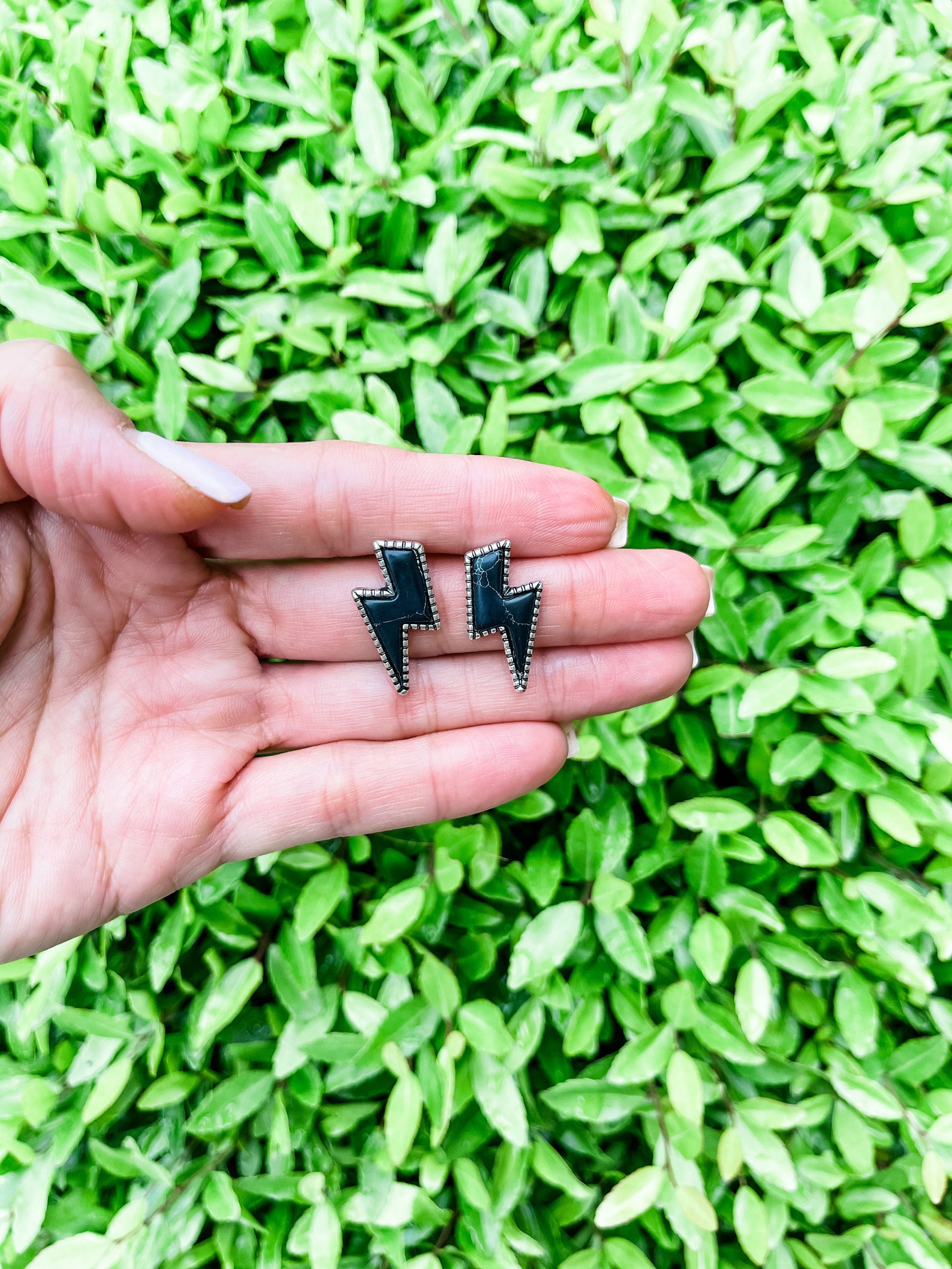 BOLT EARRINGS Western Lighting Bolt Stone Earring - Etsy