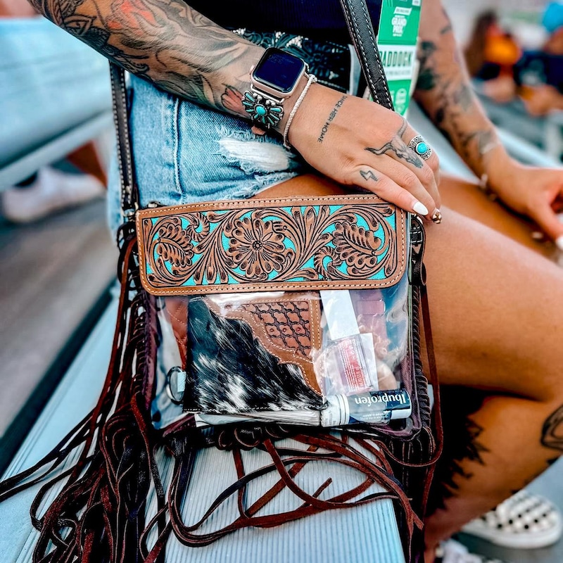 Clear Hand Tooled Purse - Etsy