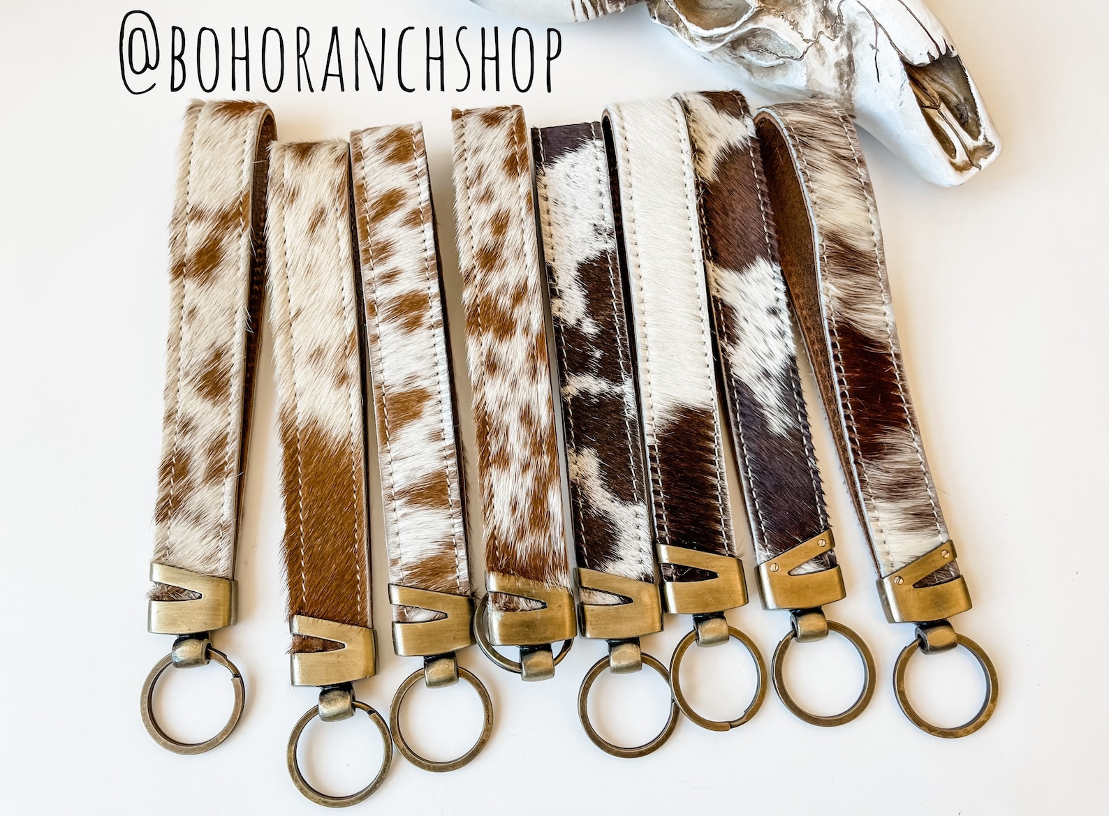 COWHIDE WRISTLET KEYCHAIN Estern Hair on Cowhide Keychain - Etsy
