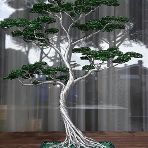 Wire Bonsai Metal Tree Personalized Gift Aluminum Tree Bonsai - Etsy