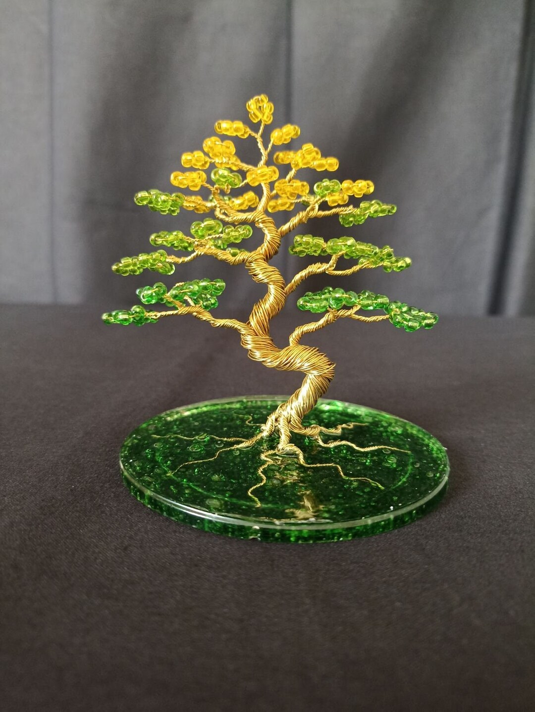 Green Metal Tree Gift for Him Handmade Copper Tree Bonsai Sculpture ...