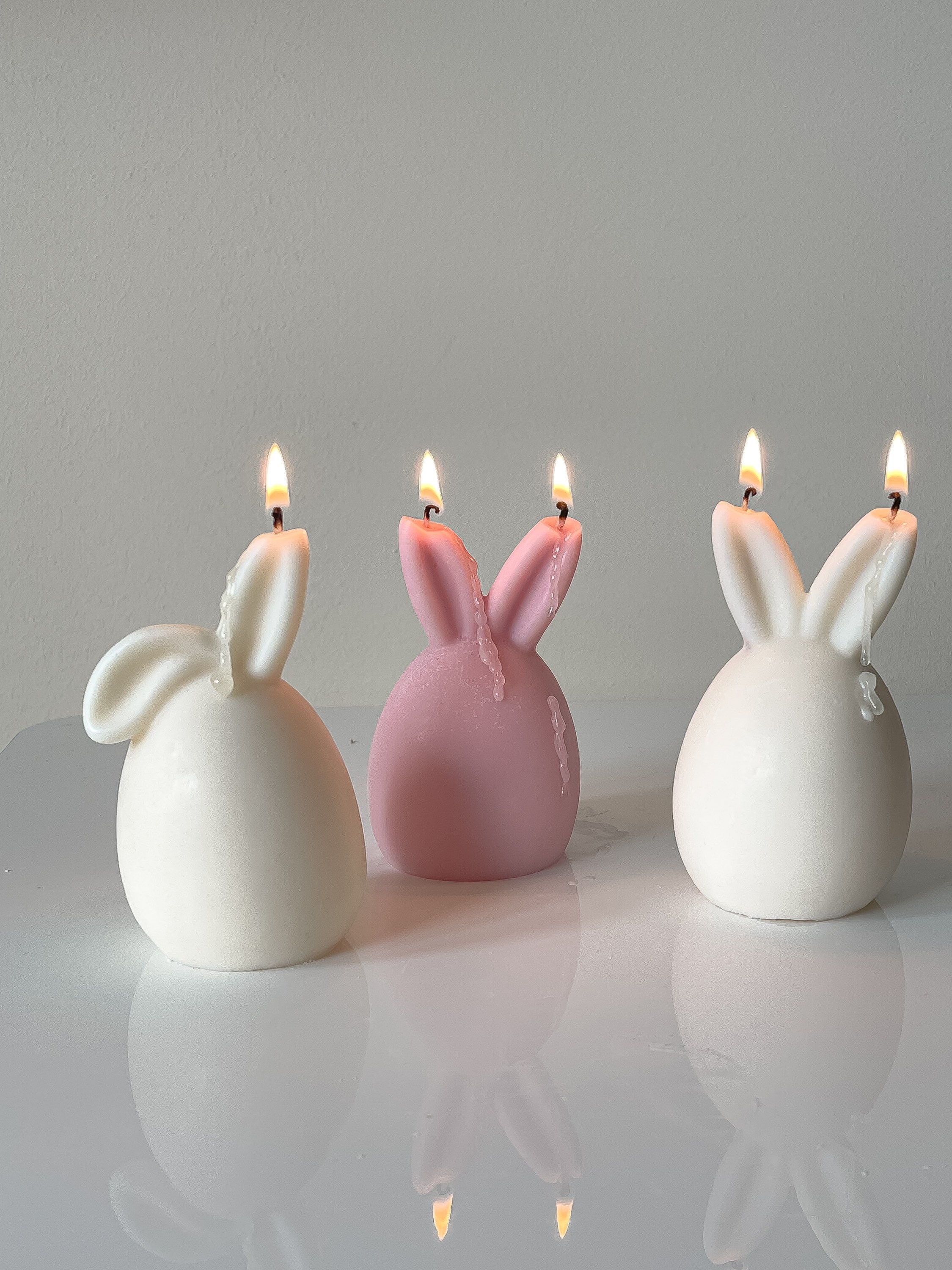 Easter Bunny Candle Cute Egg Rabbit Soy Candle Small Easter - Etsy UK