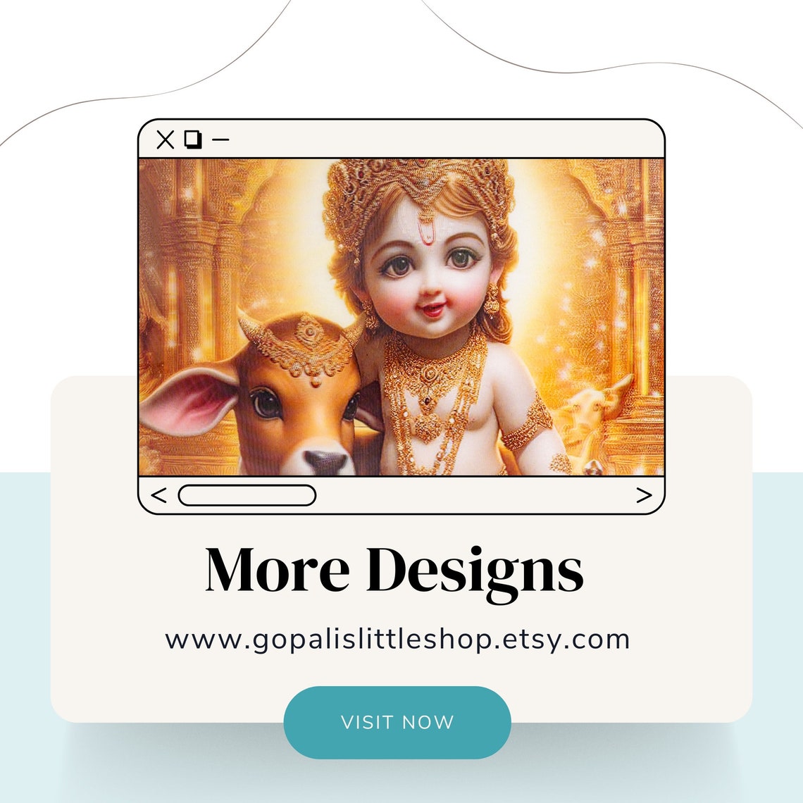 Little Krishna Poster - 5D Lenticular Hindu God Picture - 11.5x15.5 ...