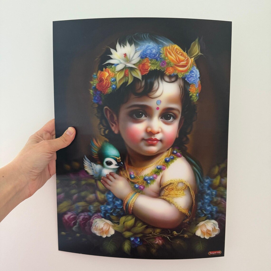 Little Krishna Poster - 5D Lenticular Hindu God Picture - 11.5x15.5 ...