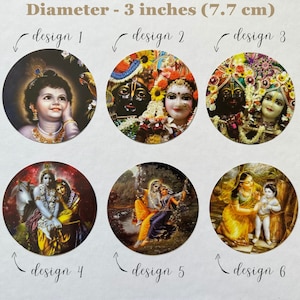 Krishna Stickers - Radha Krishna, Jagannath, Gaur Nitai, Nrsimha, Sri ...