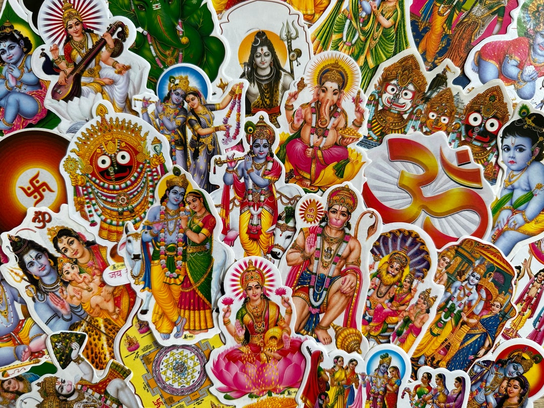 Hindu God Stickers: Krishna, Shiva, Ganesha - Spiritual Decals - Etsy