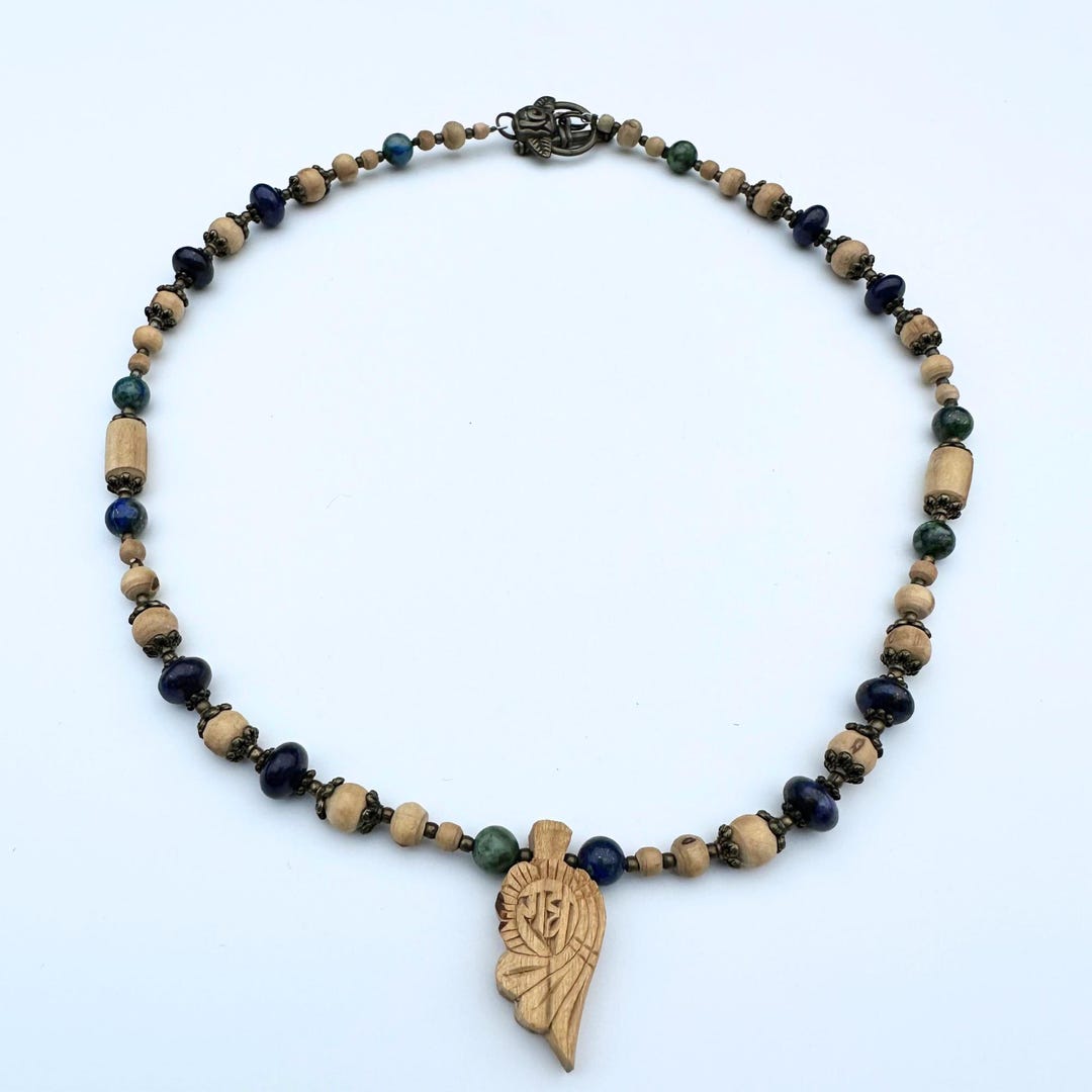 Tulsi Necklace With Radha Pendant and Gemstones - 18 Inches (46 Cm) - Etsy