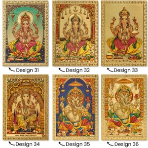 Gold Foil Hindu God Stickers: Krishna, Lakshmi, Ganesha - Puja Altar ...