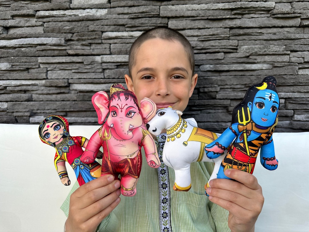 Shiva, Parvati, Ganesh, Nandi Soft Dolls, Hindu God Toys, Set of 4 - Etsy