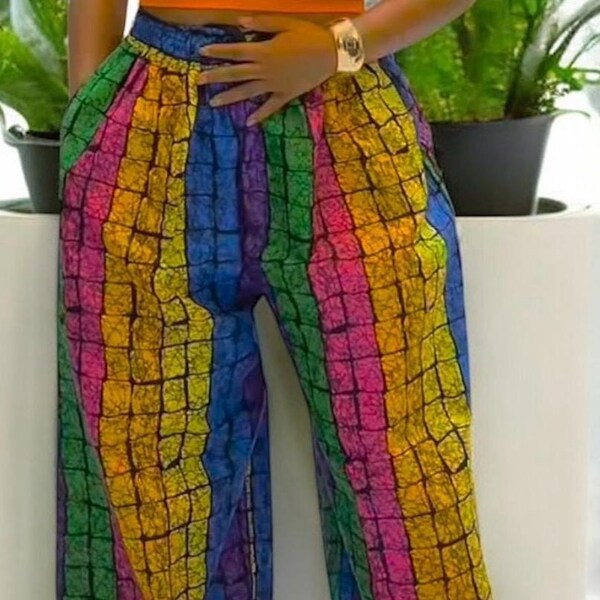 African Print Pants - Etsy