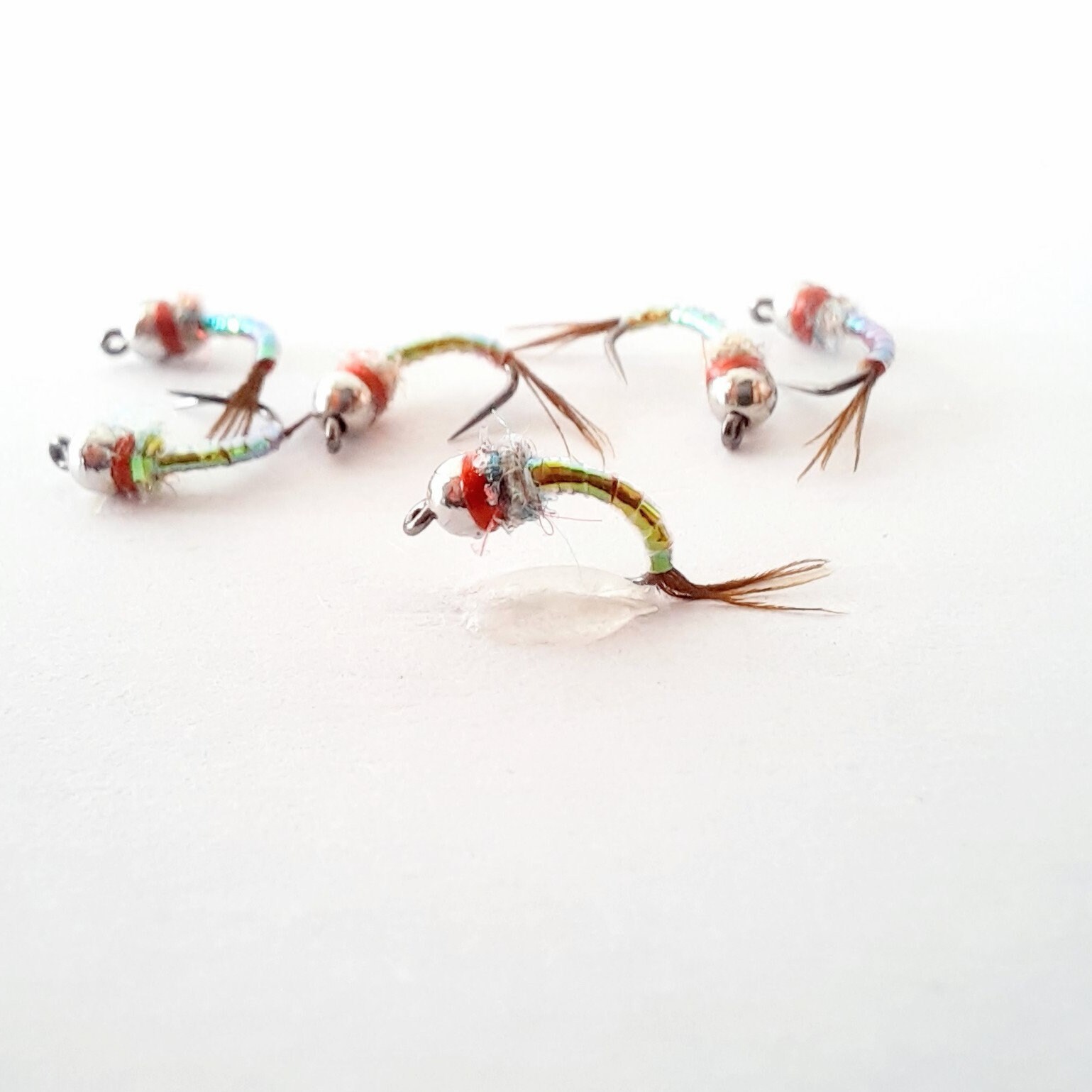 6 - Tungsten Rainbow Baetis - Midges and Emergers. Bead Head Nymphs ...