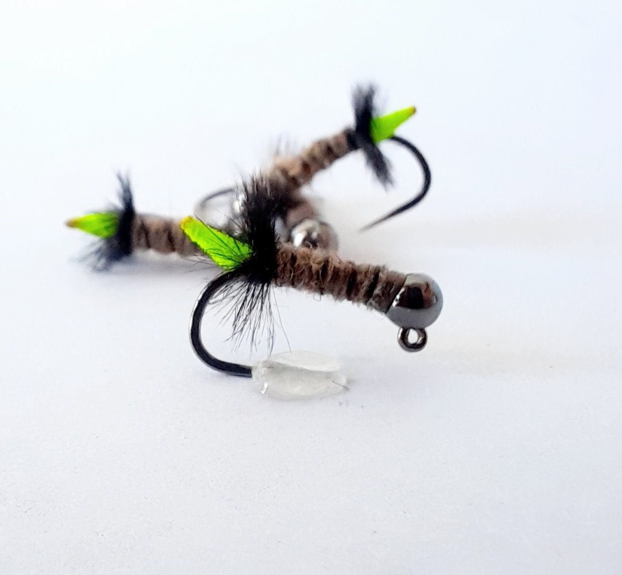 4 - Peeking Caddis Jig - Euro Nymph. Cased Caddis Jig. Trout Flies. Fly ...