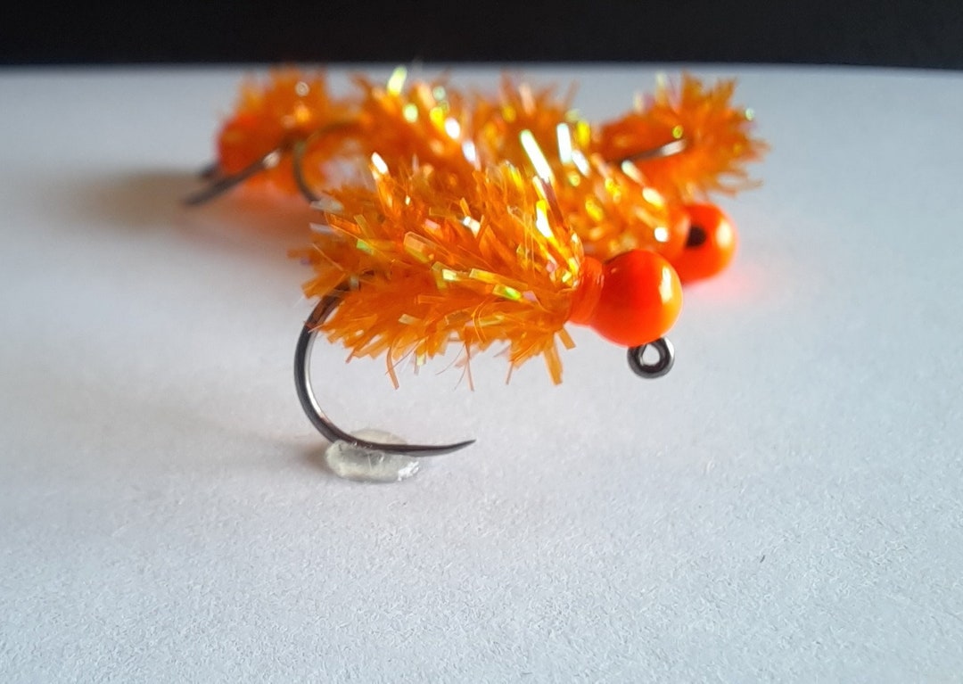 6 - Hot Head Estaz Jig - Tungsten Estaz Egg. Trout Egg Flies. Fly ...