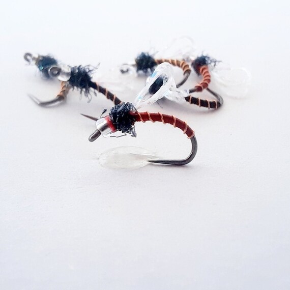 6 Midge Emerger Midges and Emergers. Glass Bead Midge. | Etsy