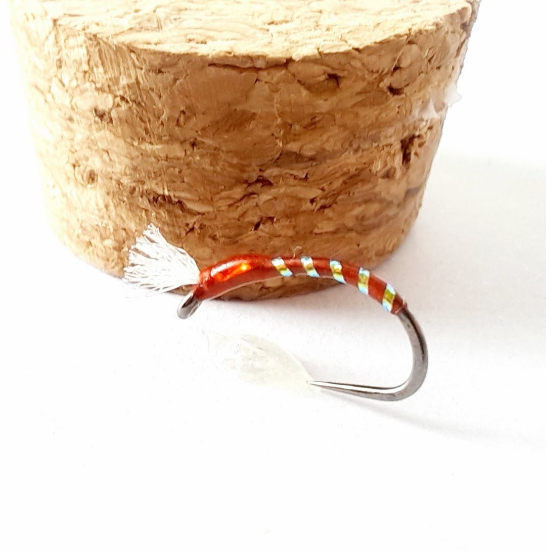 4 Glass Blood Midge Blood Chironomid. Midges and Emergers. UV Epoxy ...