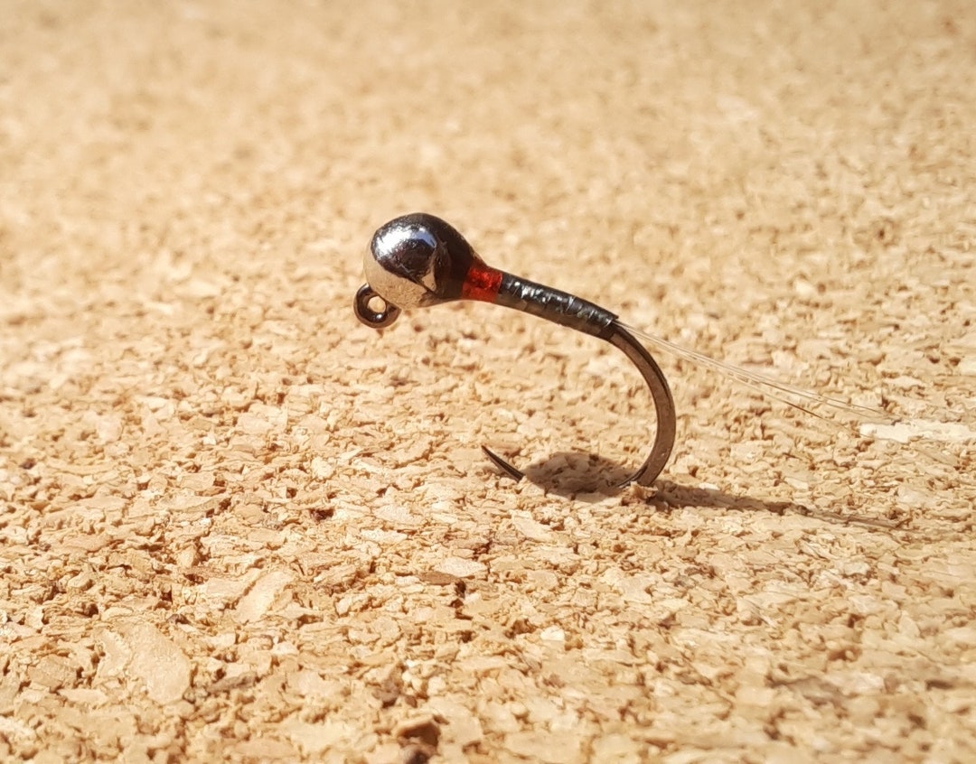 4 - Black and Red Perdigon Jig - Euro Nymphs. Holographic Perdigon ...