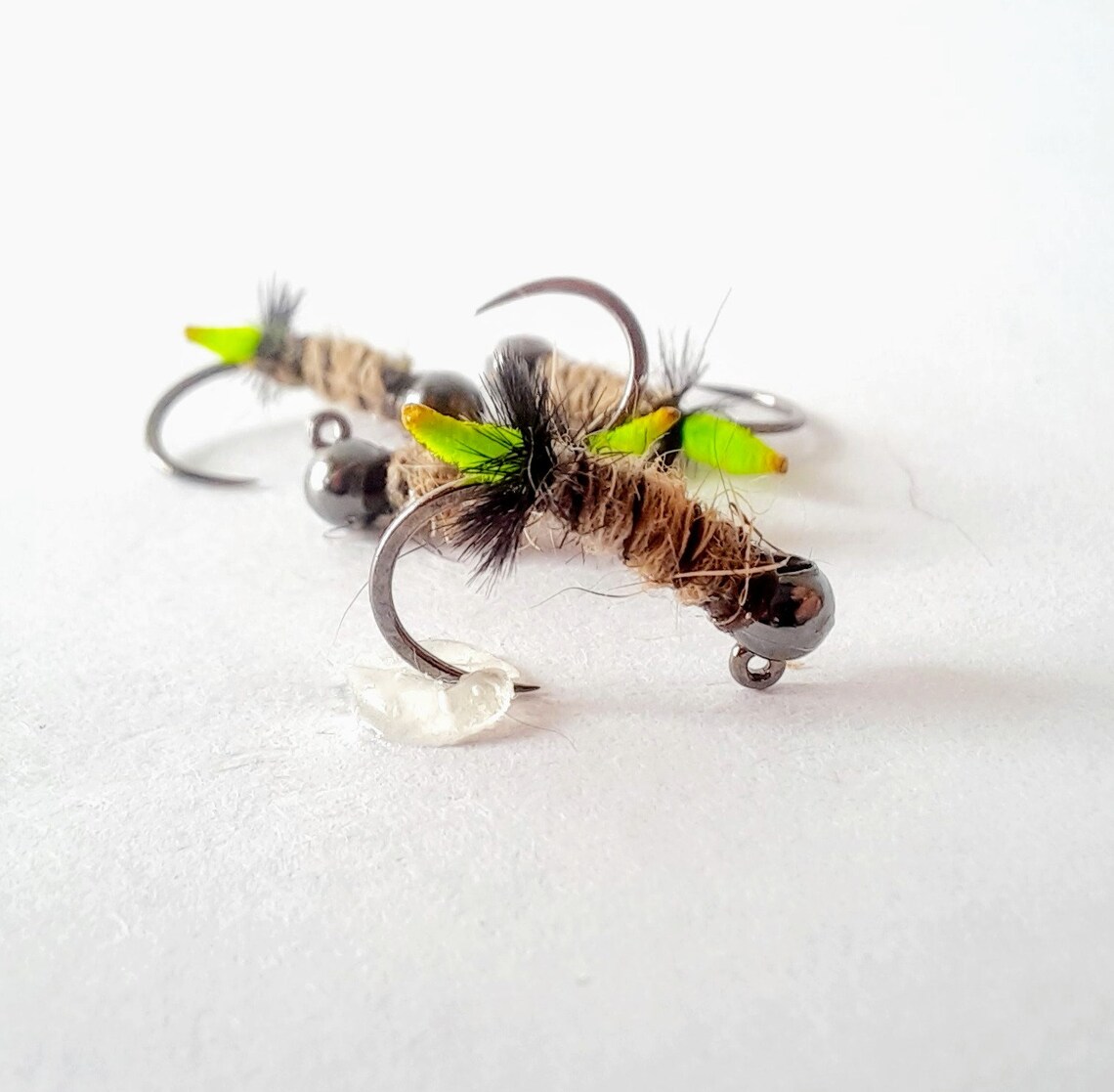 4 Peeking Caddis Jig Euro Nymph. Cased Caddis Jig. Trout | Etsy