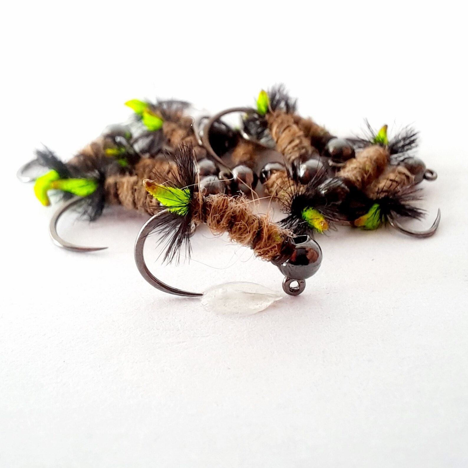 4 Peeking Caddis Jig Euro Nymph. Cased Caddis Jig. Trout | Etsy