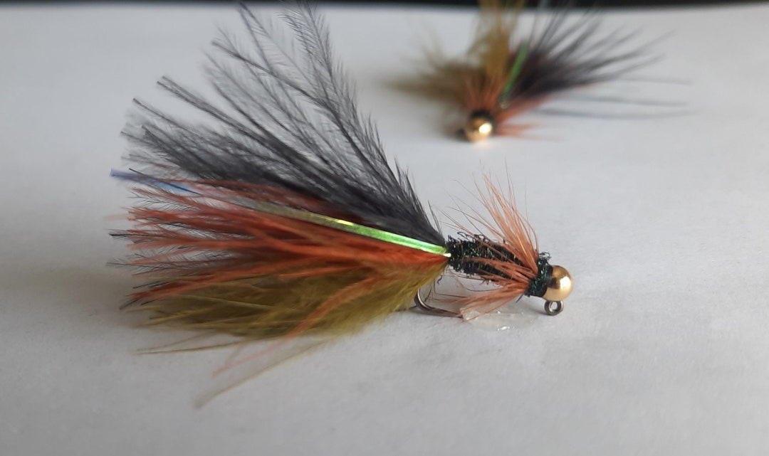 4 Tungsten Mint Wooly Bugger Jig. Barbless Euro Nymph Streamer. Trout ...