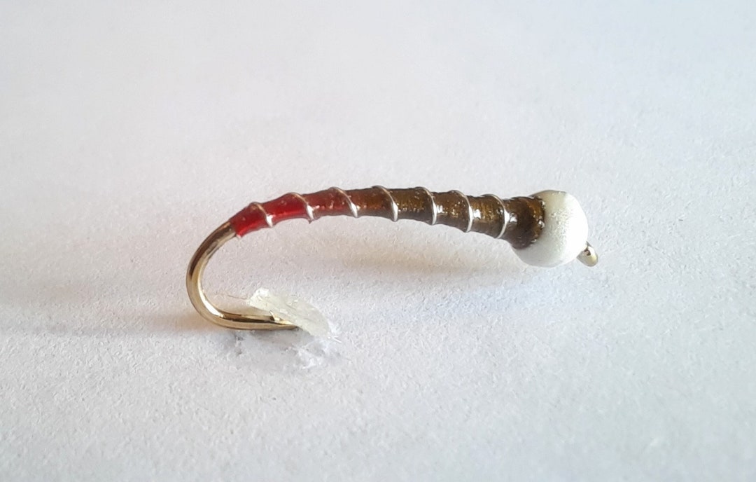 4 - TH Olive and Red Butt Chironomid - Tungsten Midge and Chironomid ...