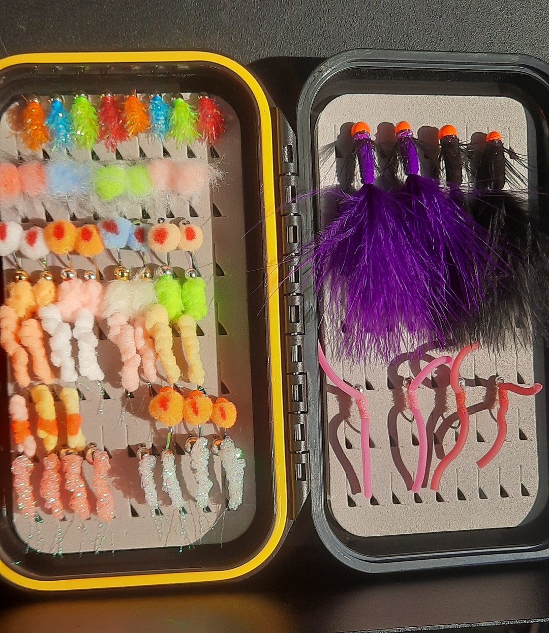 62 - Steelhead Fly Assortment. Great Lakes Steelhead Fly Box. Barbless ...