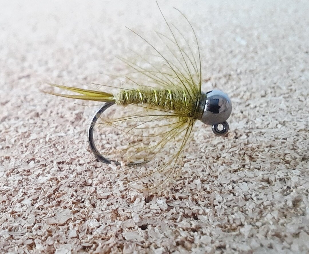 4 - CDC Olive Stonefly Jig - Euro Nymphs. Anchor Flies. Tungsten ...