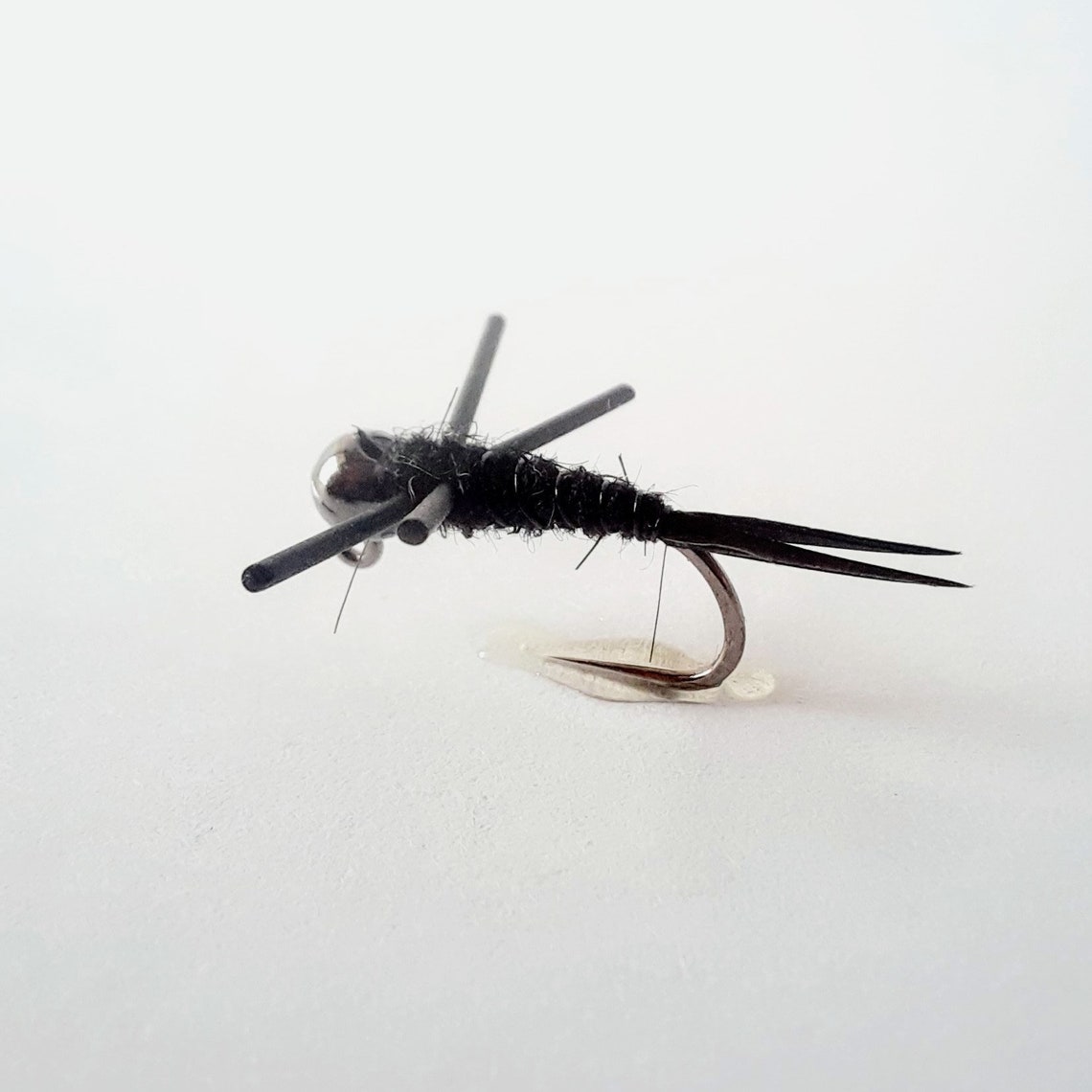 4 Black Stonefly Jig Euro Nymphs. Trout Flies. Tungsten. | Etsy
