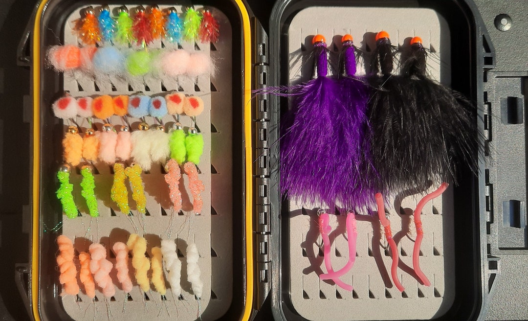 54 - Steelhead Fly Box for Fly Fishing. Barbless Assortment of ...
