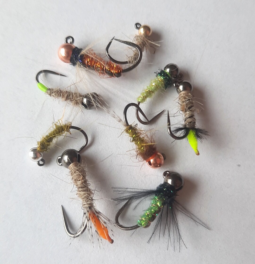 9 - Caddis Euro Nymph Assortment. Tungsten Caddis Jig Pack. Cased ...