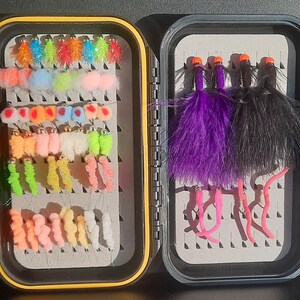 54 - Steelhead Fly Box for Fly Fishing. Barbless Assortment of ...
