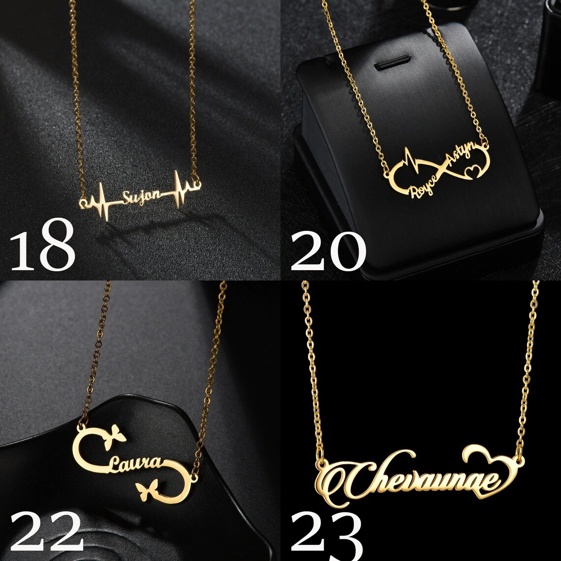 Custom Letter Necklaces Personalized Jewelry Chain Pendant - Etsy