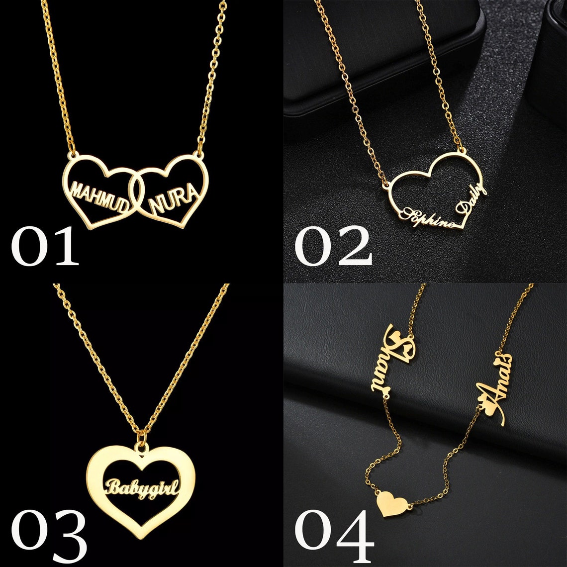 Custom Letter Necklaces Personalized Jewelry Chain Pendant - Etsy