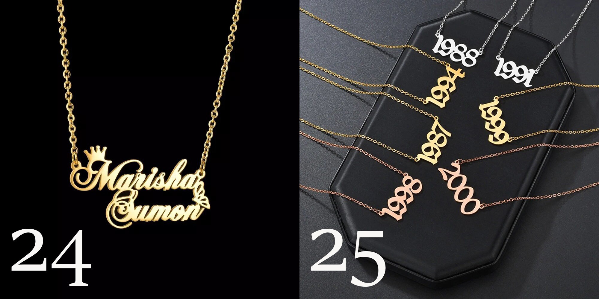 Custom Letter Necklaces Personalized Jewelry Chain Pendant - Etsy