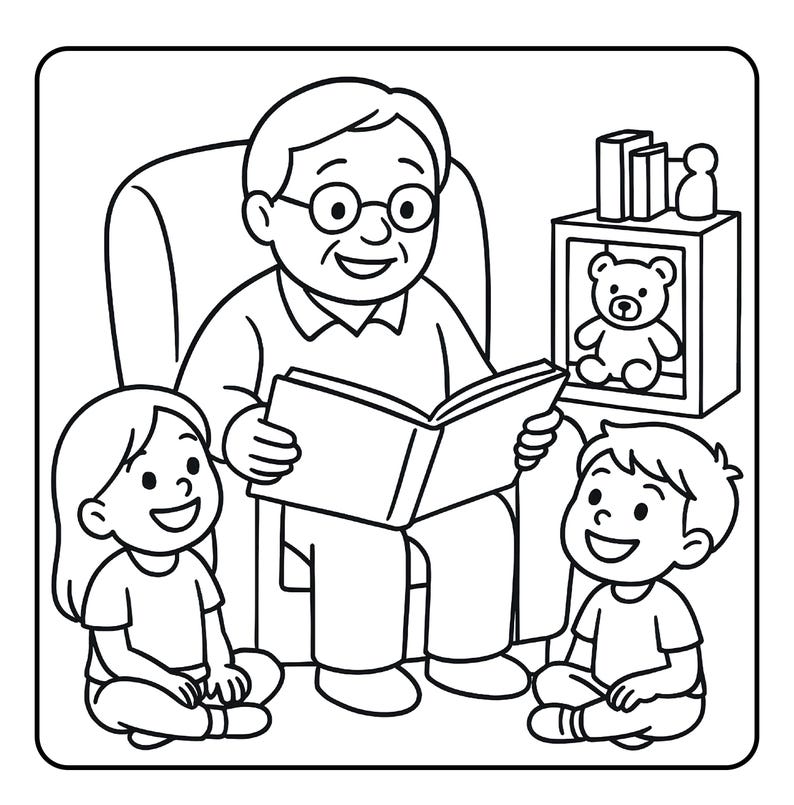 My Family Coloring Book, 39 Pages - Fun Kid Illustrations (PDF Download ...
