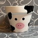Farm Animal Flower Pot Set - Etsy