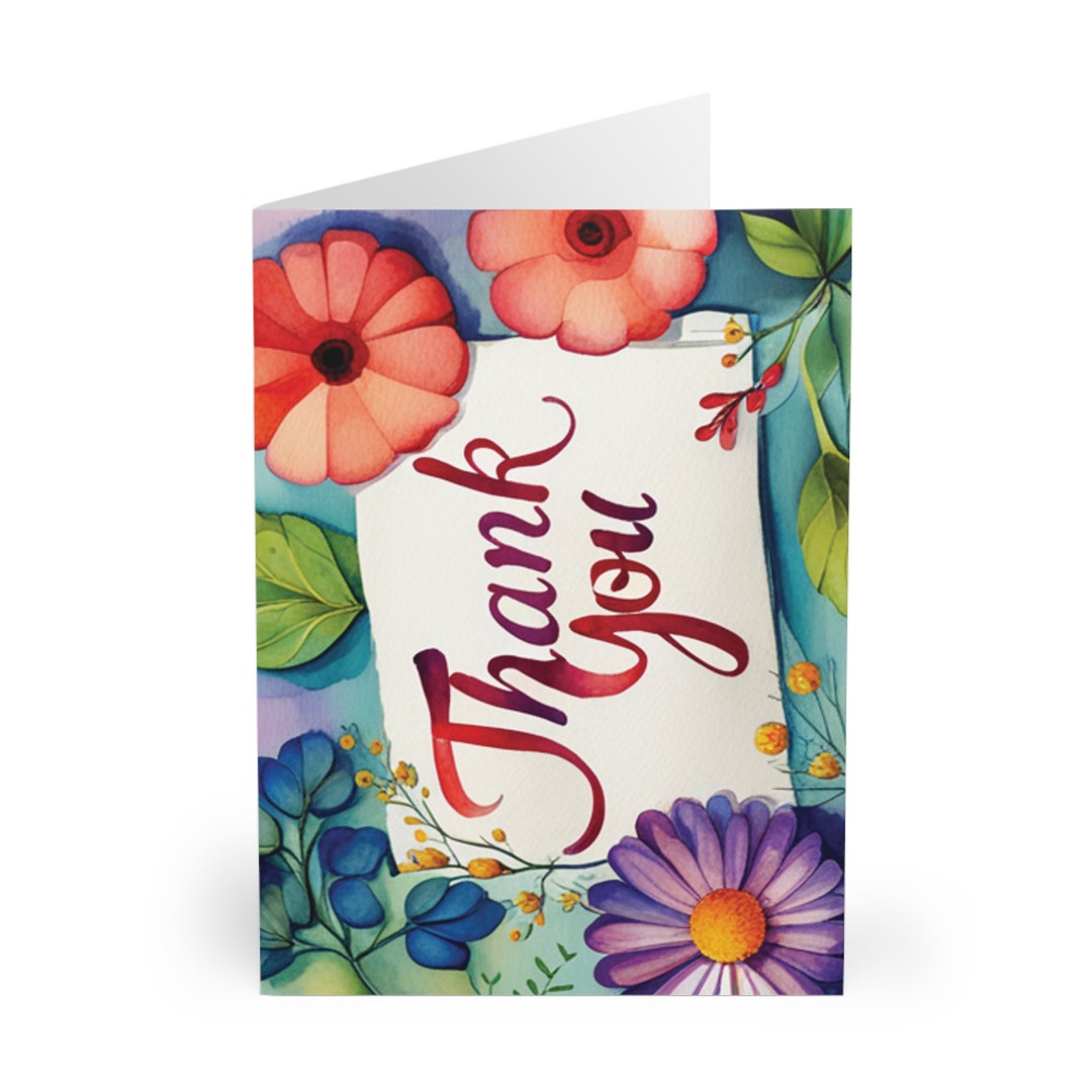 Thank You Greeting Cards (5 Pack) - Etsy