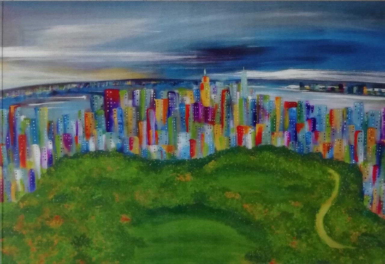 Greeting Card, New Jersey Horizon, Manhattan, Blank Inside, White ...