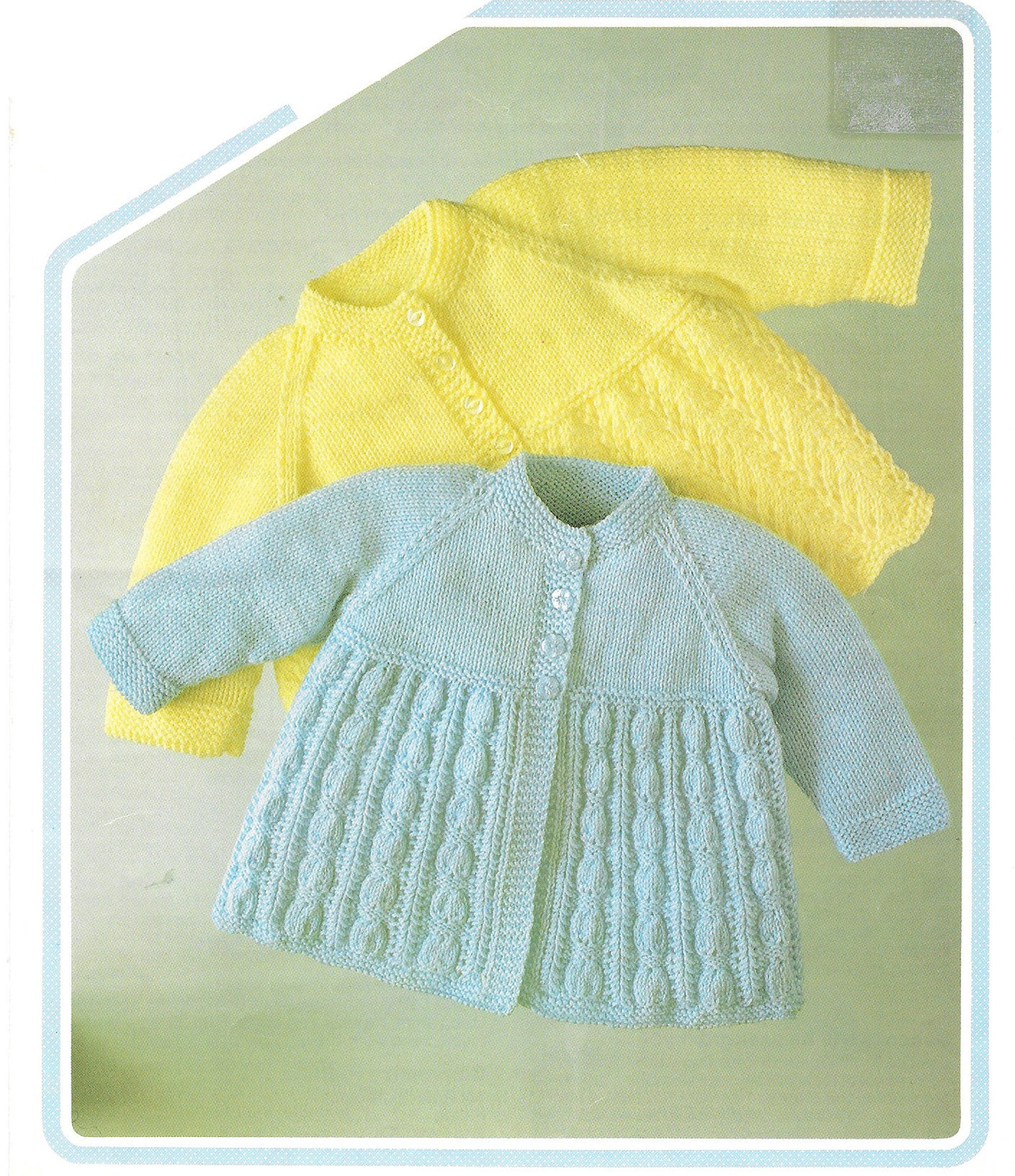Baby Cardigans/matinee Jackets Double Knit DK 8 Ply Knitting Pattern ...