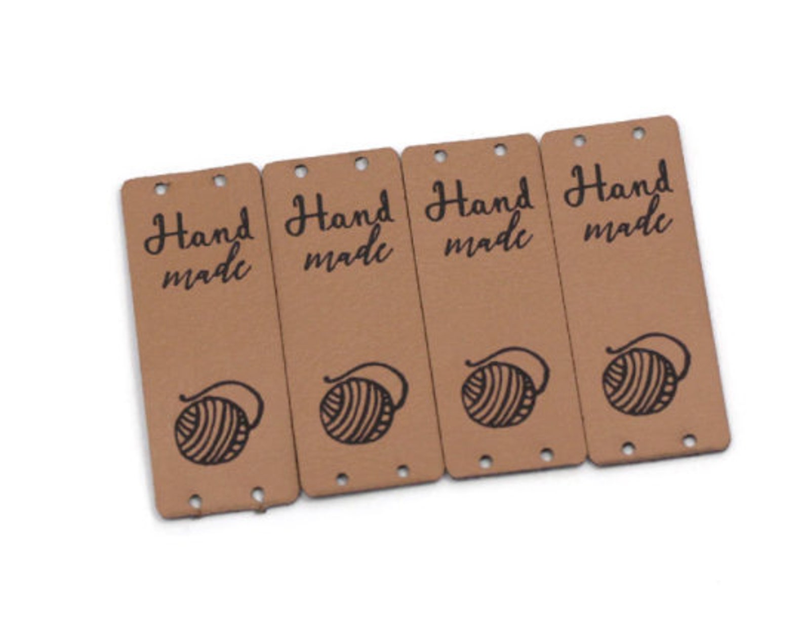 Faux Leather Hand Made With Love Tags Labels Sewing Craft for - Etsy UK