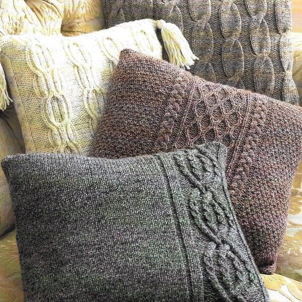 Knitted Aran Cushion Covers - Etsy