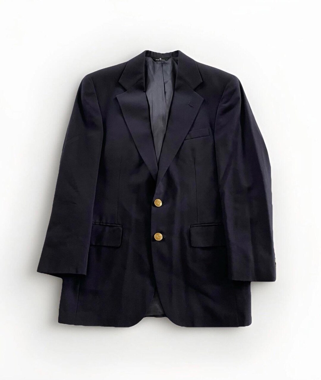 Vintage Men’s Chaps by Ralph Lauren Navy Blue Blazer Jacket Gold Buttons Preppy 38R/40R - Etsy