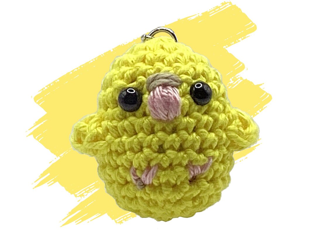 Handmade Mini Canary – 2-inch Crochet Canary Keyring, Bungie, or ...