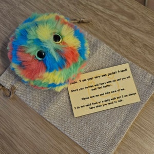 Fluffy Worry Pets, Various Colours, Plush, Ideal Anxiety/stress Relief ...