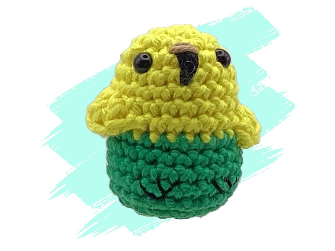 Handmade Mini Budgie Plush – Cute Yellow & Green Budgie – Key Ring ...