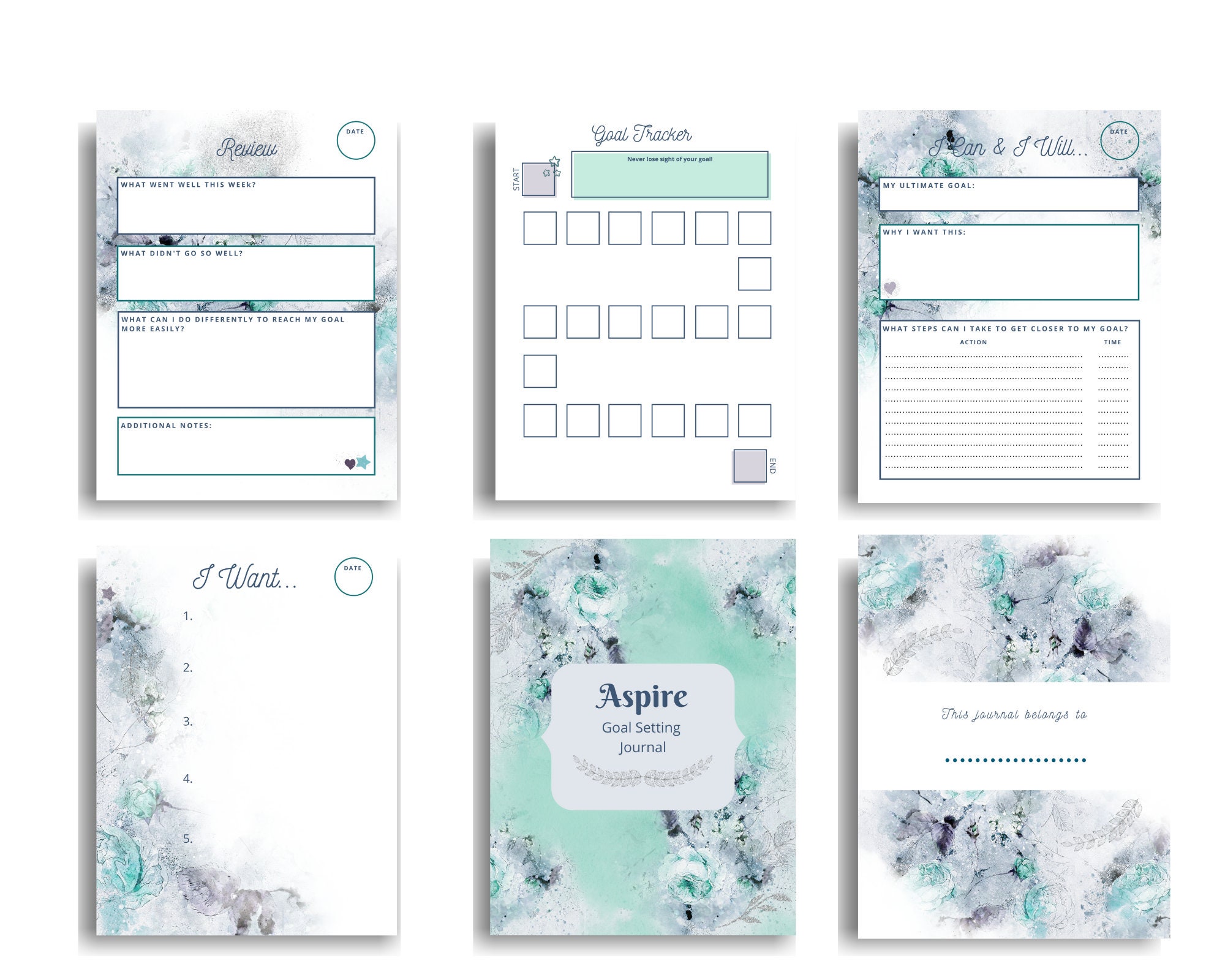 Aspire Goal Setting Journal - Etsy