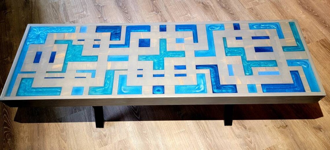Coffee Table, Epoxy Resin Inlay - Etsy