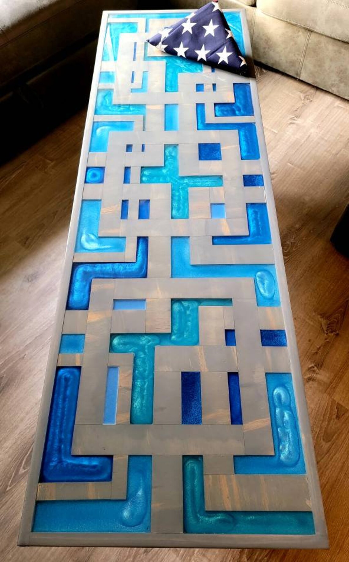 Coffee Table, Epoxy Resin Inlay - Etsy