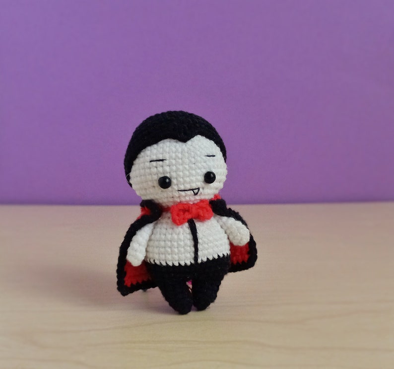 Vampire Amigurumi Crochet Pattern: Mini Halloween Decoration (PDF File ...