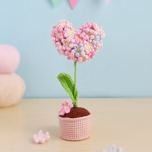 Heart Flower Crochet Pattern | Crochet Flower in a Pot | Crochet ...