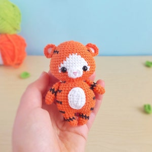 Mini Tiger Amigurumi Crochet Pattern: Keychain Tutorial (PDF File) - Etsy